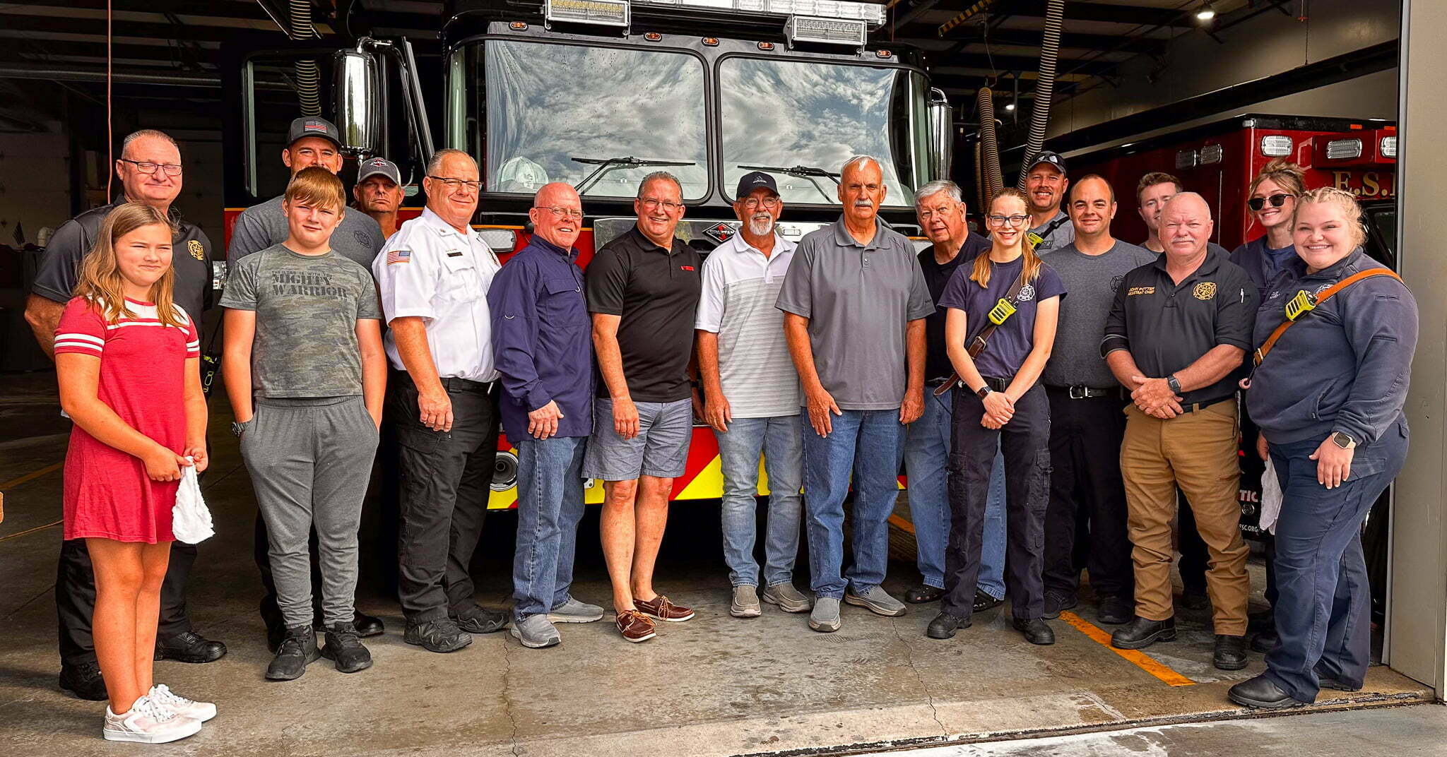Fire Department Commemorates New Pumper with Traditional Wetting ...