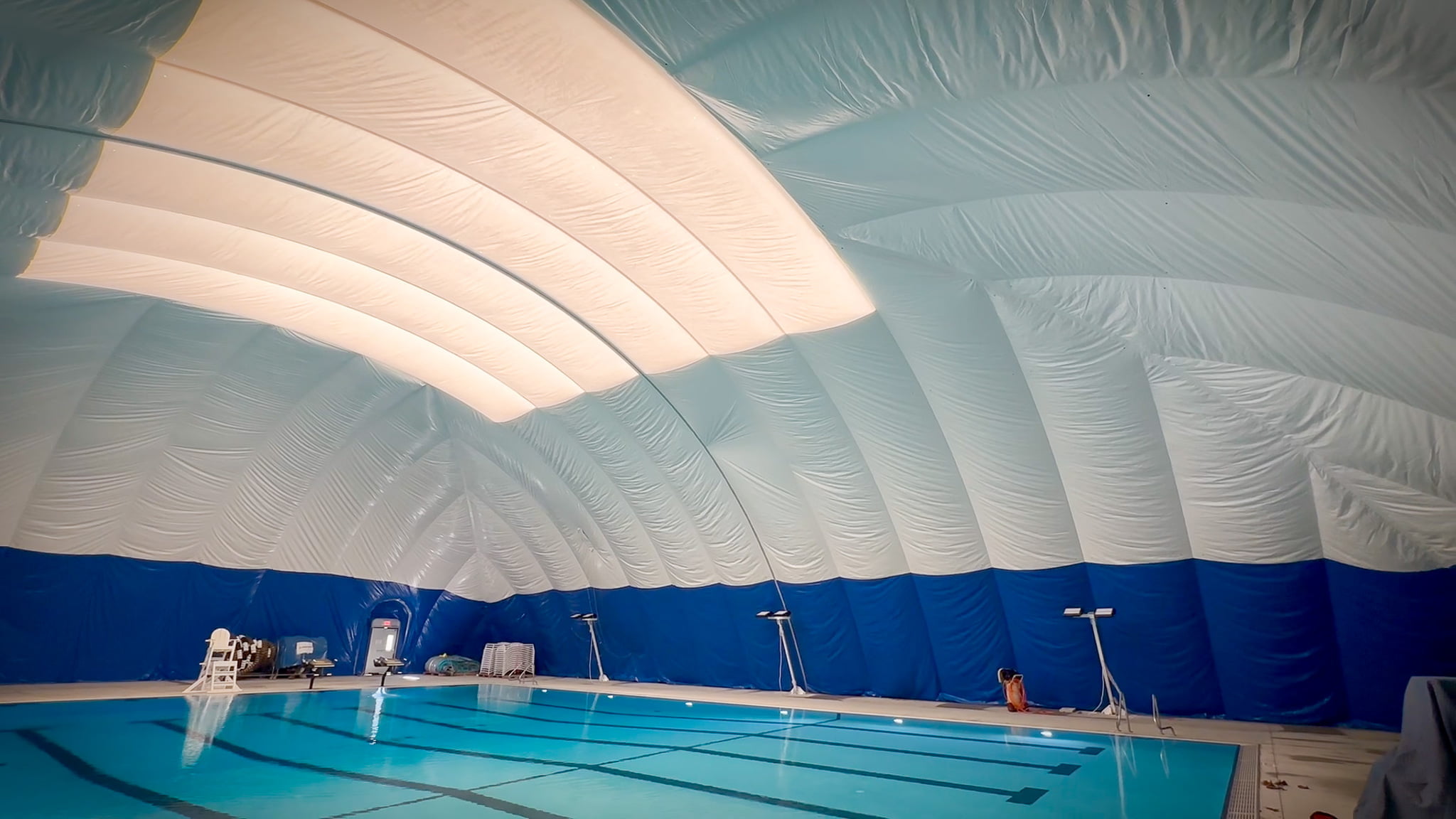 Community Center Unveils Innovative Inflatable Dome for Year-Round Pool ...
