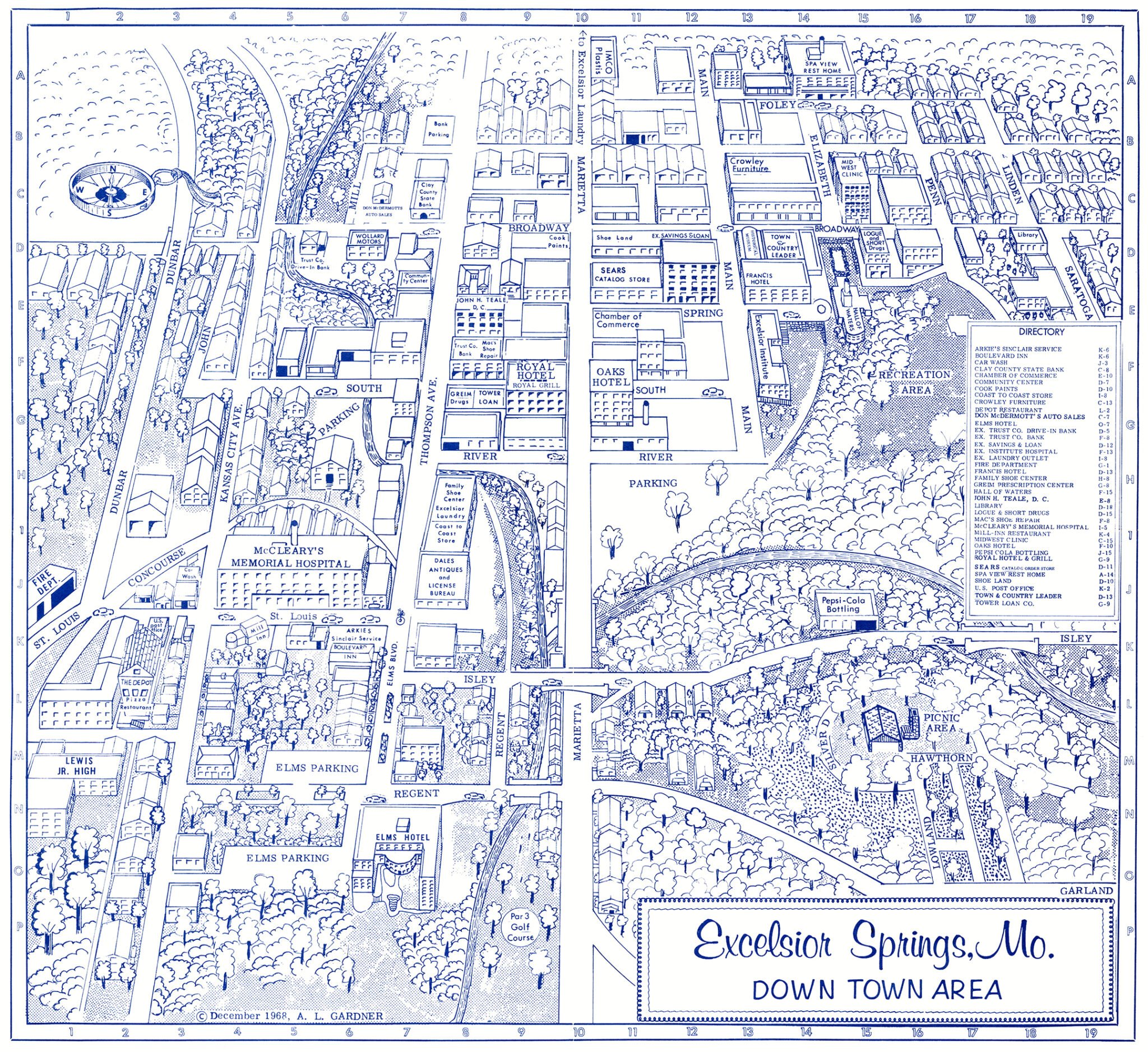 1968 Map Gives A Nostalgic Glimpse into Downtown Excelsior Springs